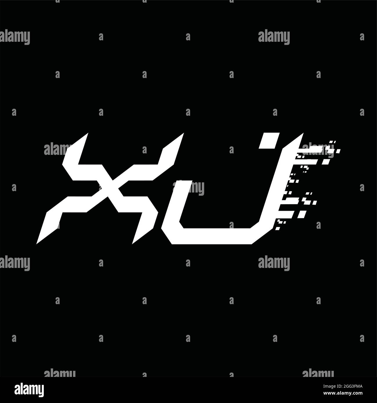 XJ Logo monogram with vintage overlapping linked style on white design ...