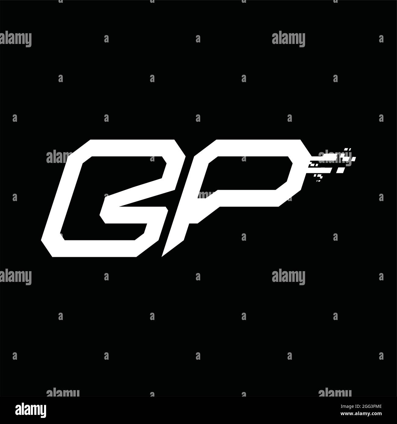 BP Logo monogram abstract speed technology blackground design template ...