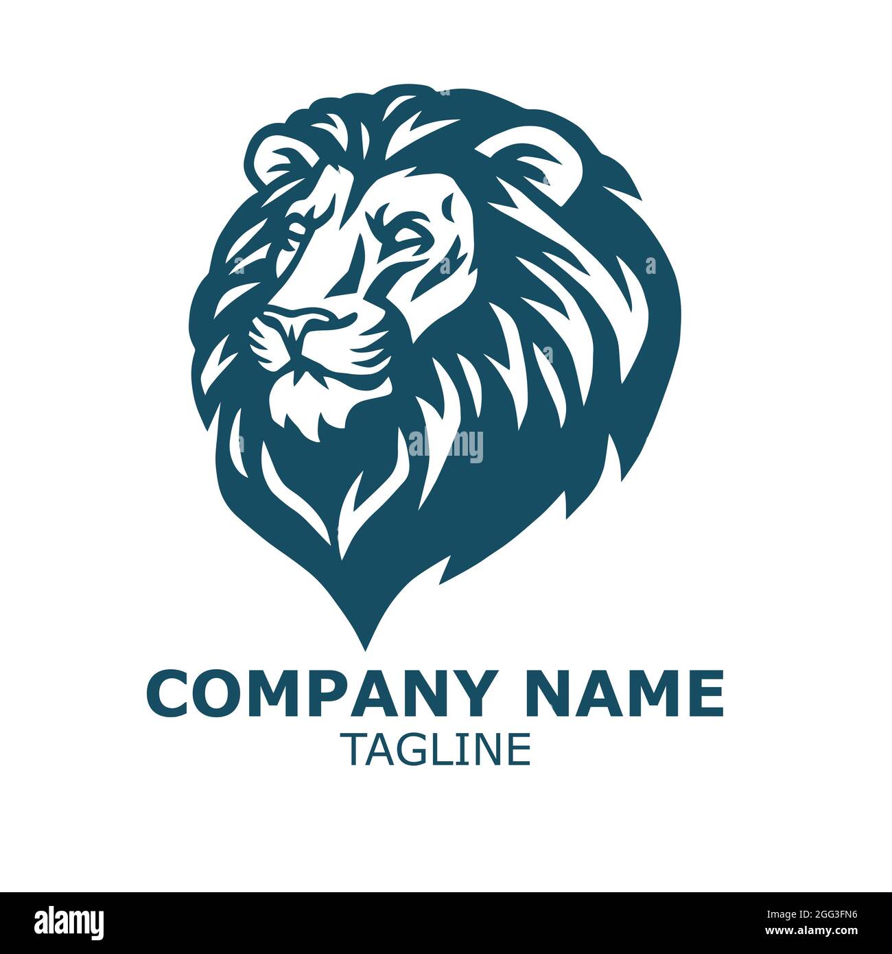 Blue Lion Head Logos