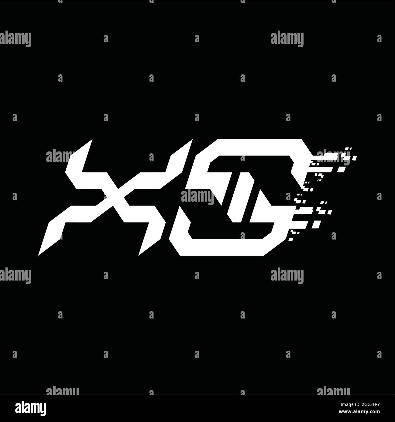 XS Logo monogram with vintage overlapping linked style on white design ...