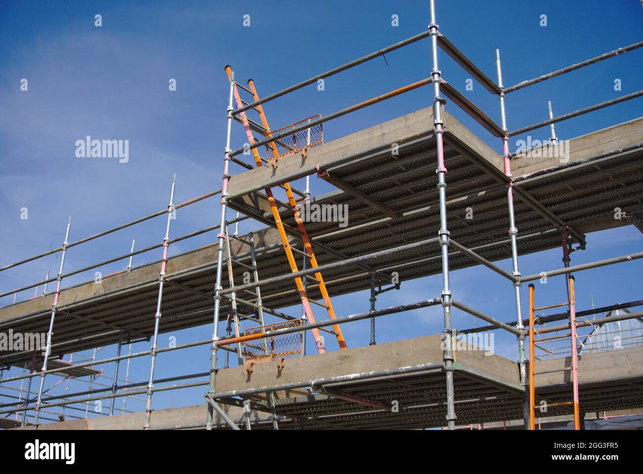 Scaffolding and step ladder at an Eildon Housing building site in Edgar ...