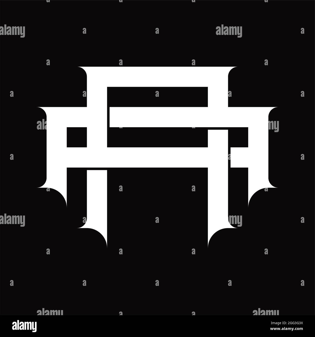 AA Logo monogram with vintage overlapping linked style on white design ...