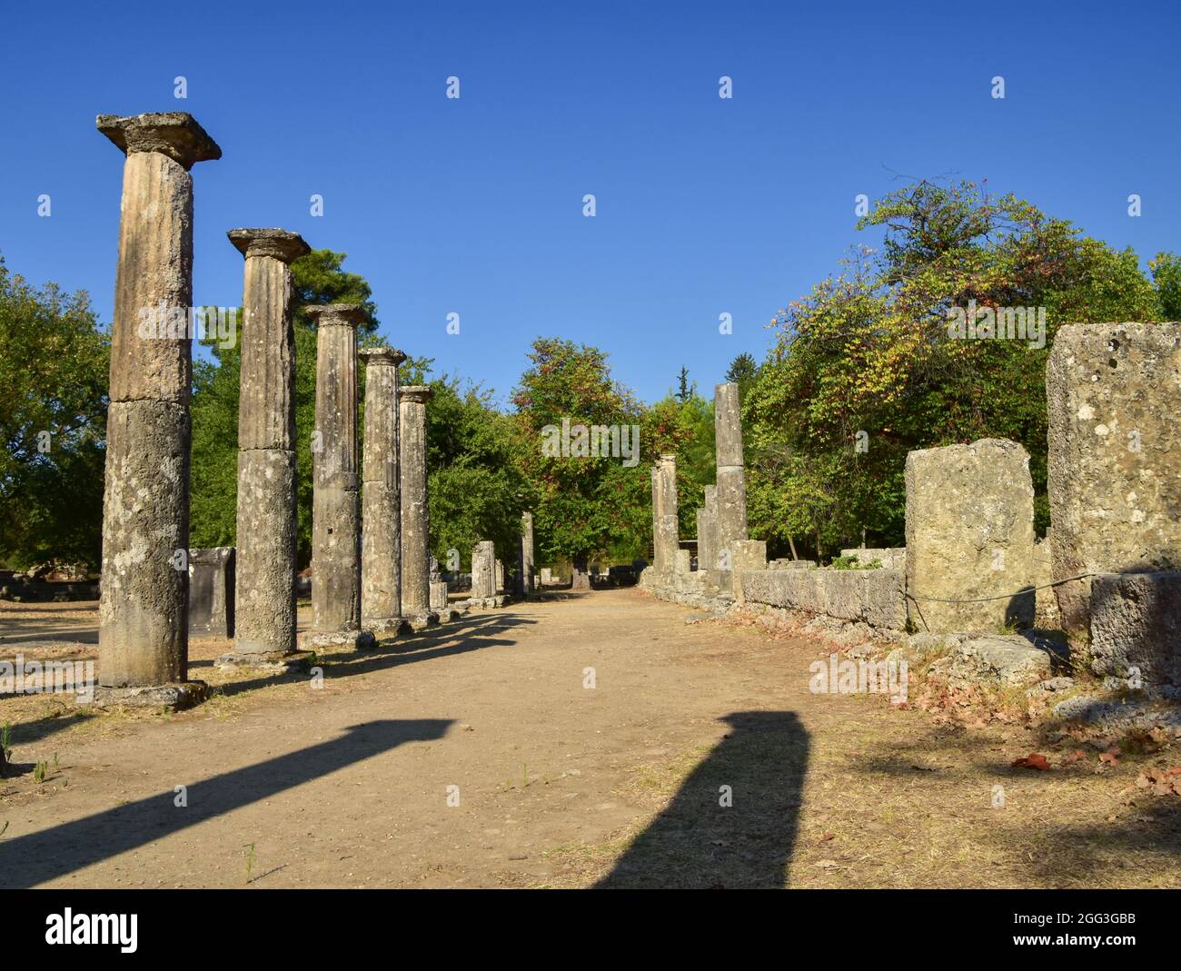 The palaestra in the Ancient Olympia, Greece, was the training ground ...