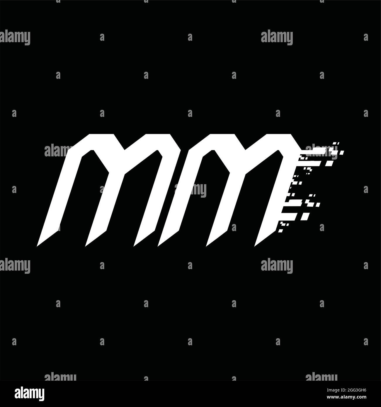 MM Logo monogram with vintage overlapping linked style on white design ...