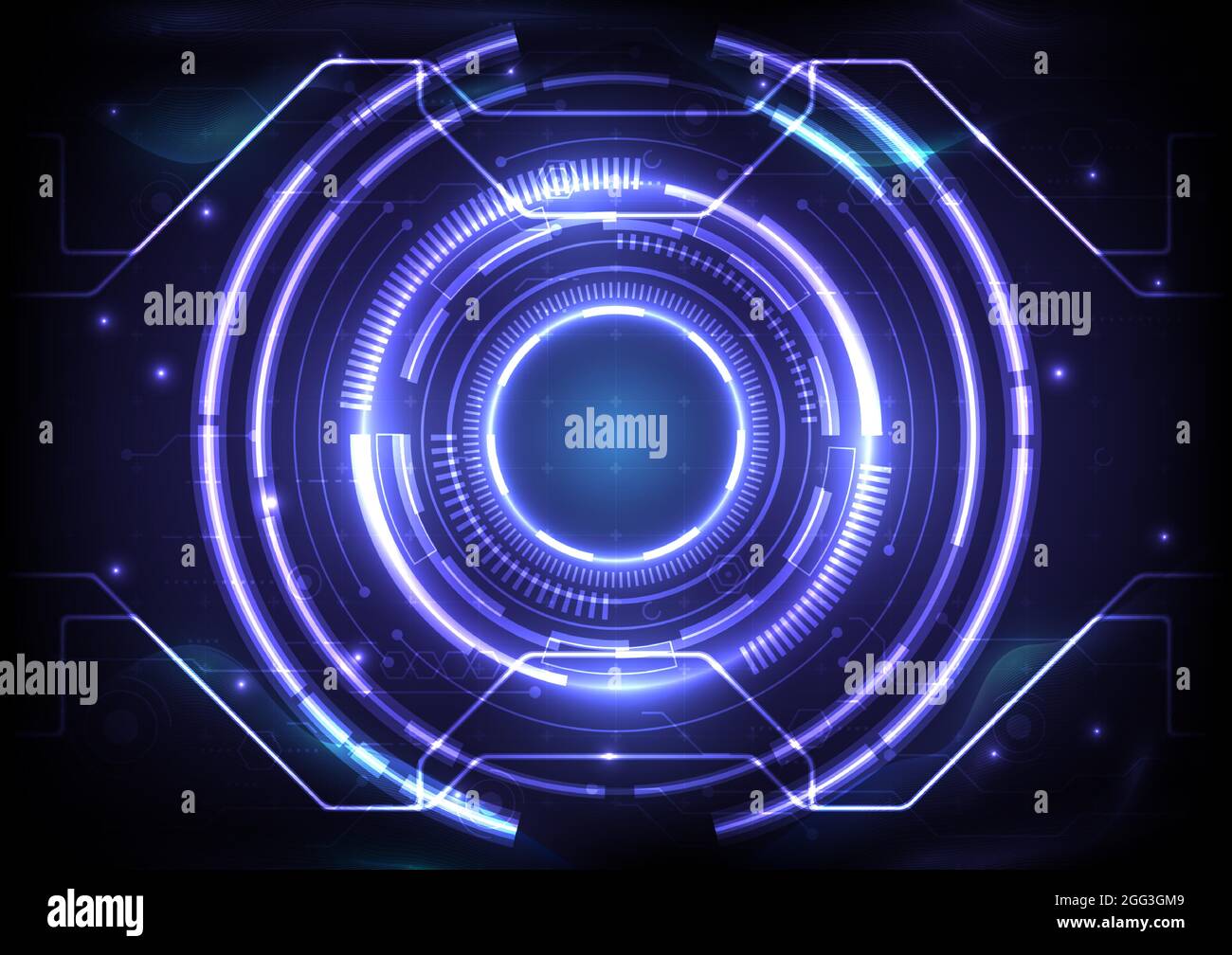 Futuristic Sci-Fi glowing HUD element. Abstract hi-tech background ...