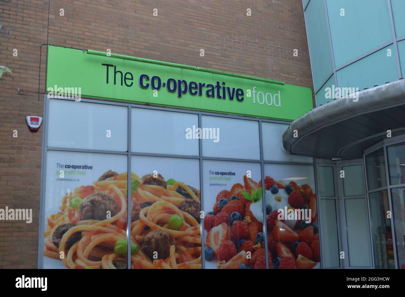 Co-operative Food signage outside Swansea City Bus Station Stock Photo ...