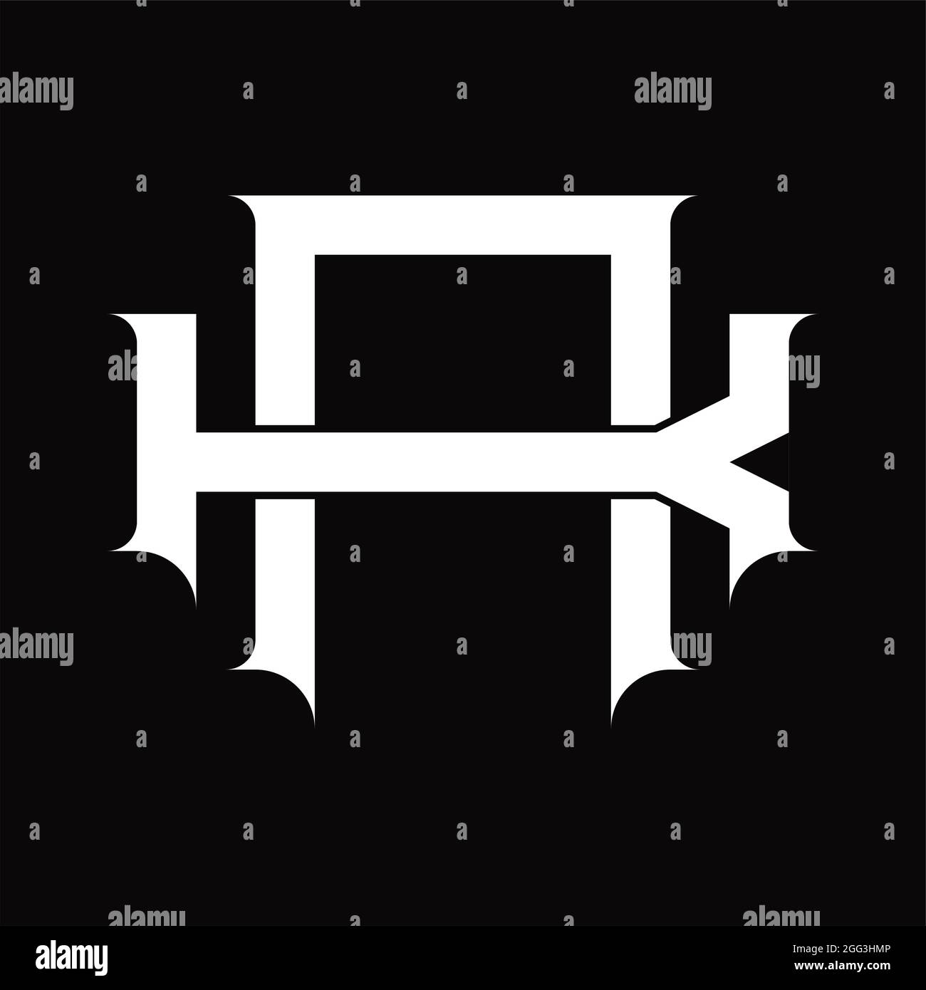 KA Logo monogram with slice shape blackground design template Stock ...