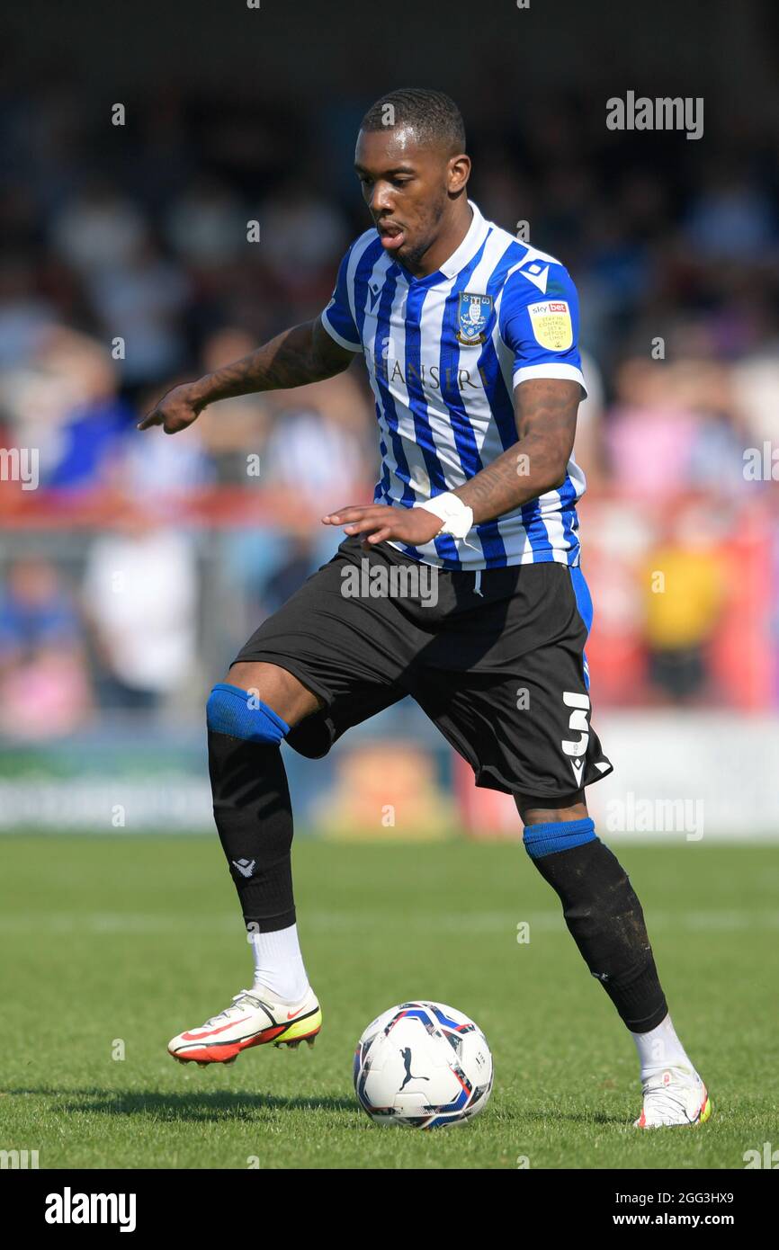 Jaden Brown #3 of Sheffield Wednesday runs with the ball Stock Photo ...