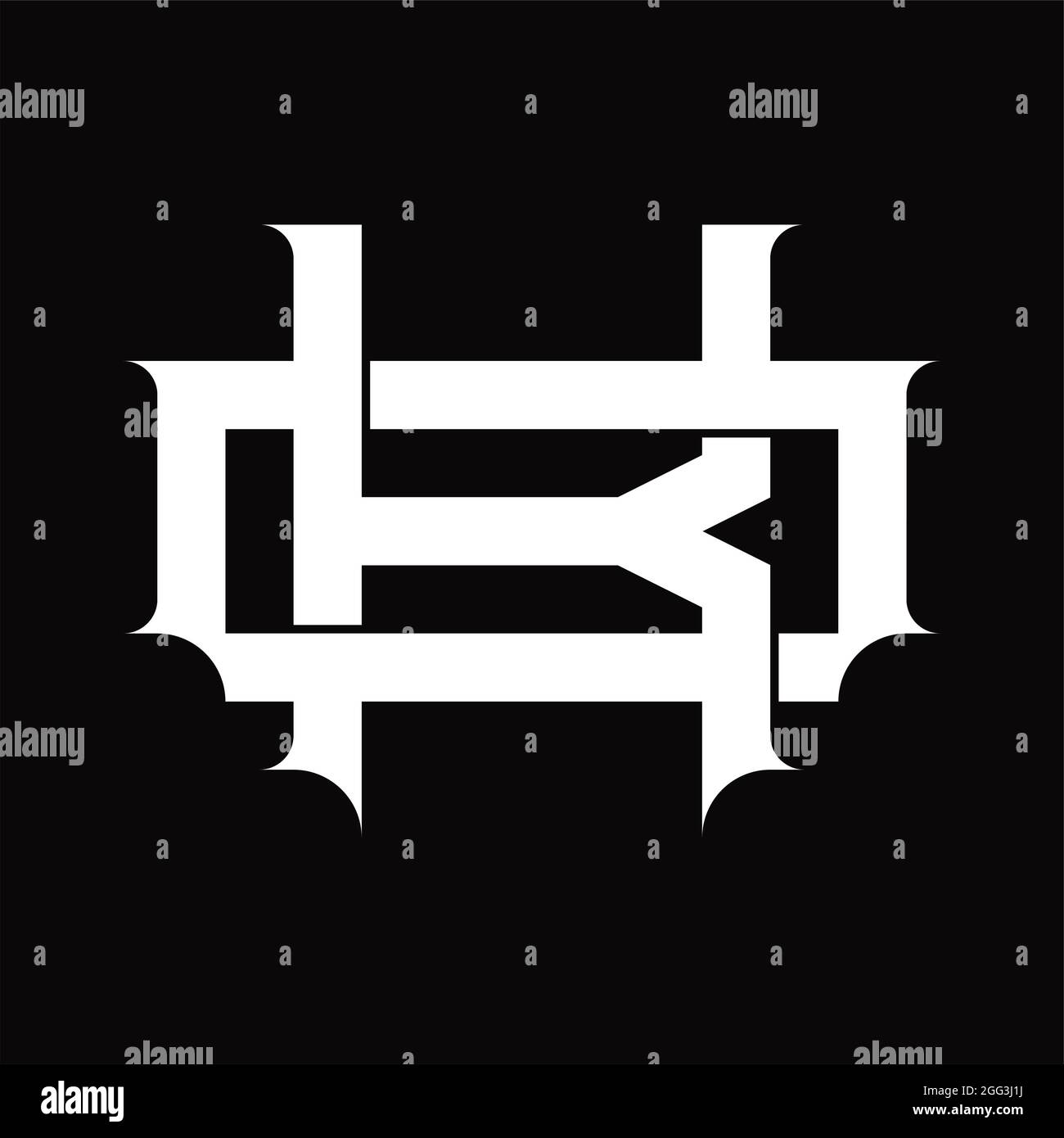 OK Logo monogram with slice shape blackground design template Stock ...