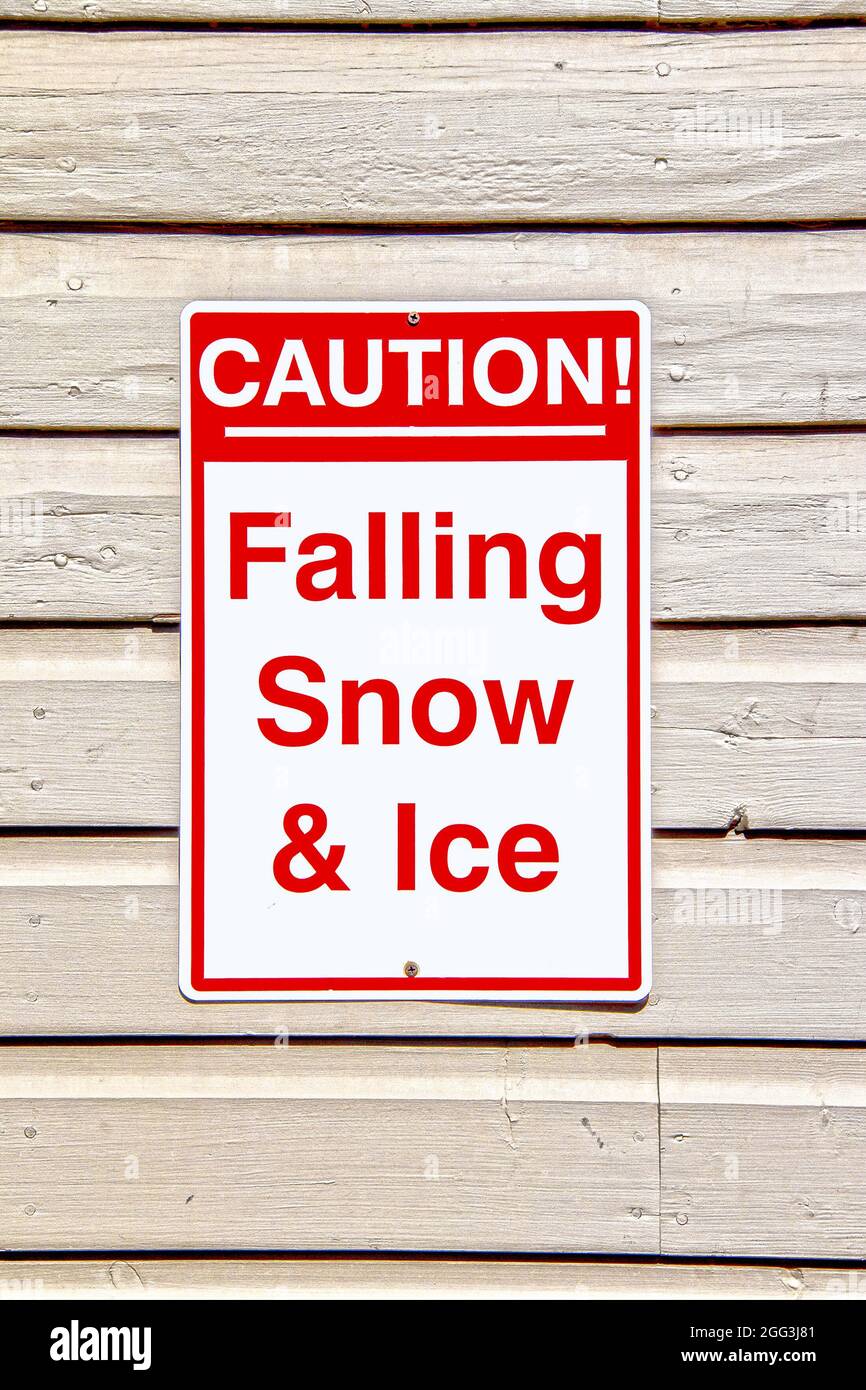 French Road Signs Falling Ice