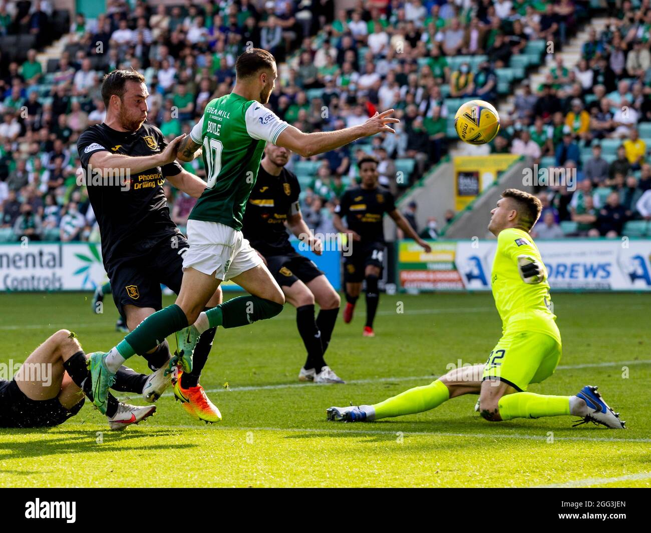 Easter Road, Leith, Edinburg, UK. 28th Aug, 2021. Scottish Premier ...