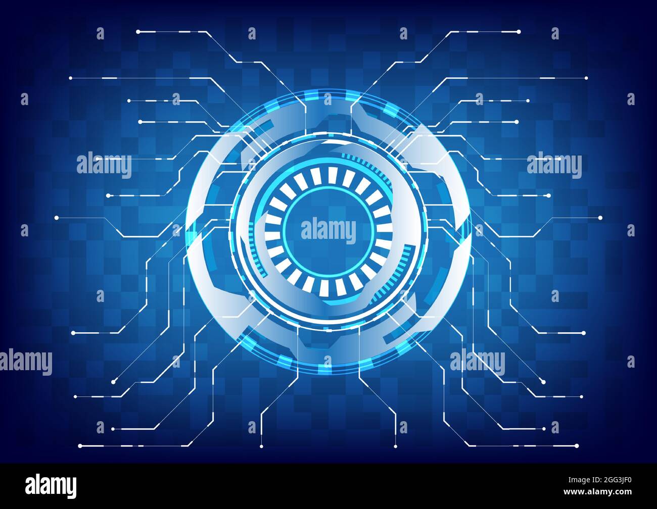 Futuristic Sci-Fi HUD element. Abstract hi-tech background. Circuit ...