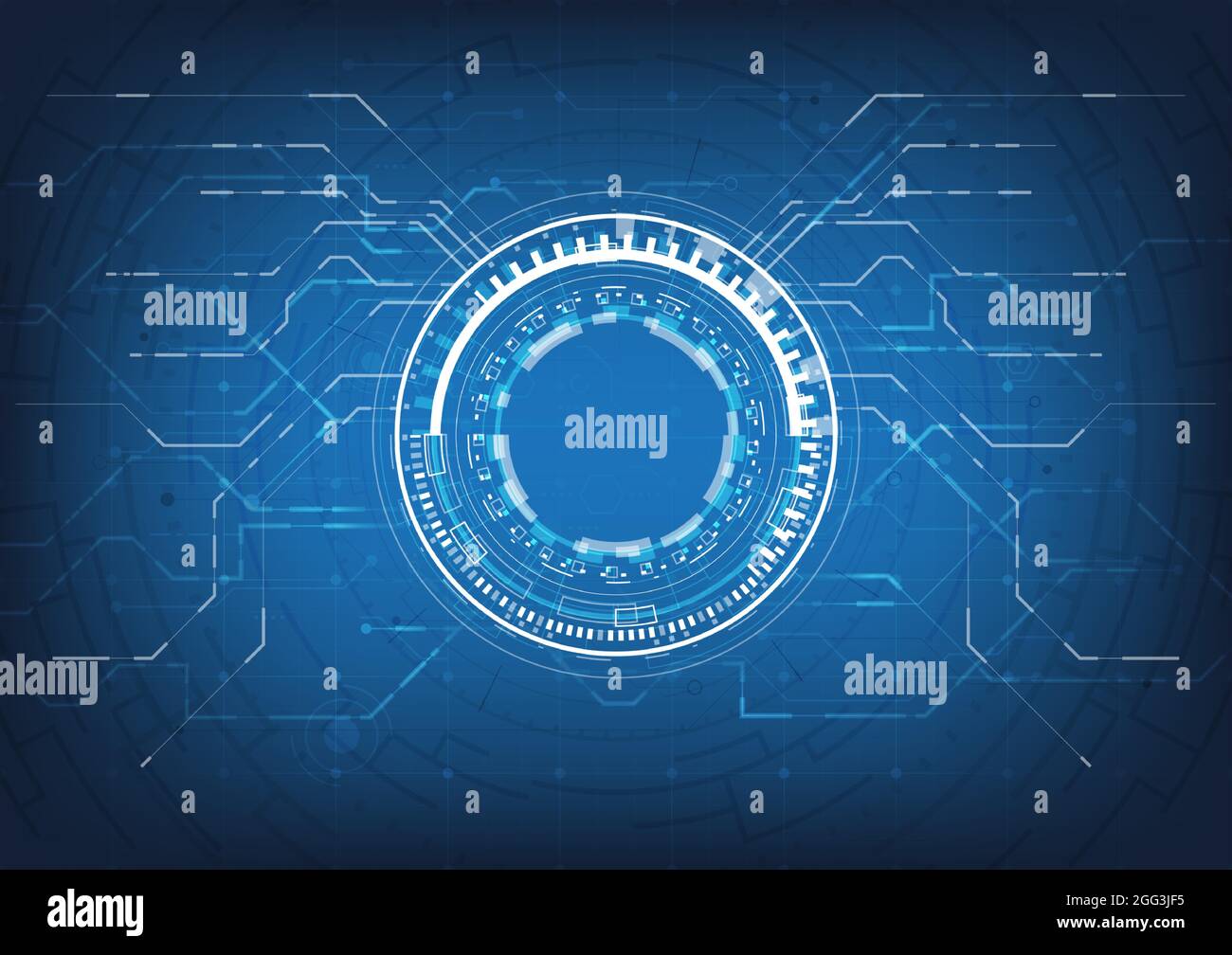Futuristic Sci-Fi glowing HUD element. Abstract hi-tech background ...