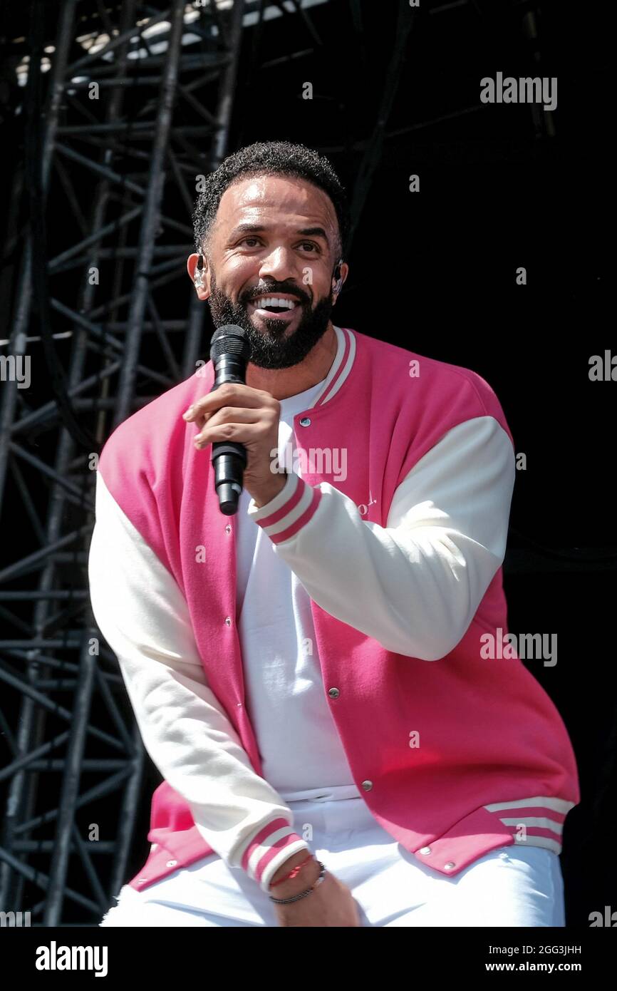 Portsmouth, UK. 28th Aug, 2021. Craig Ashley David MBE singer ...