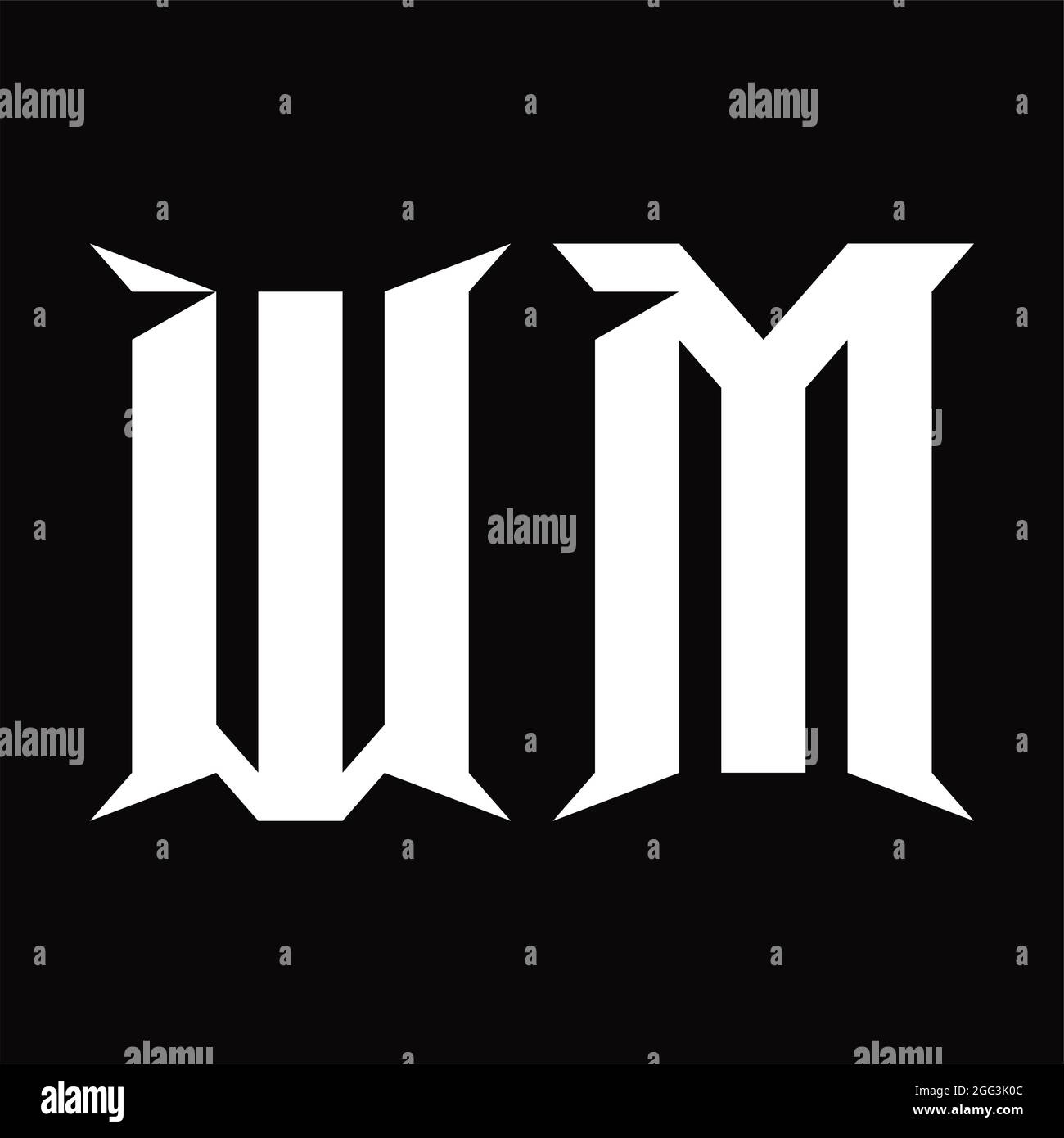 Wm minimal logo design hi-res stock photography and images - Alamy