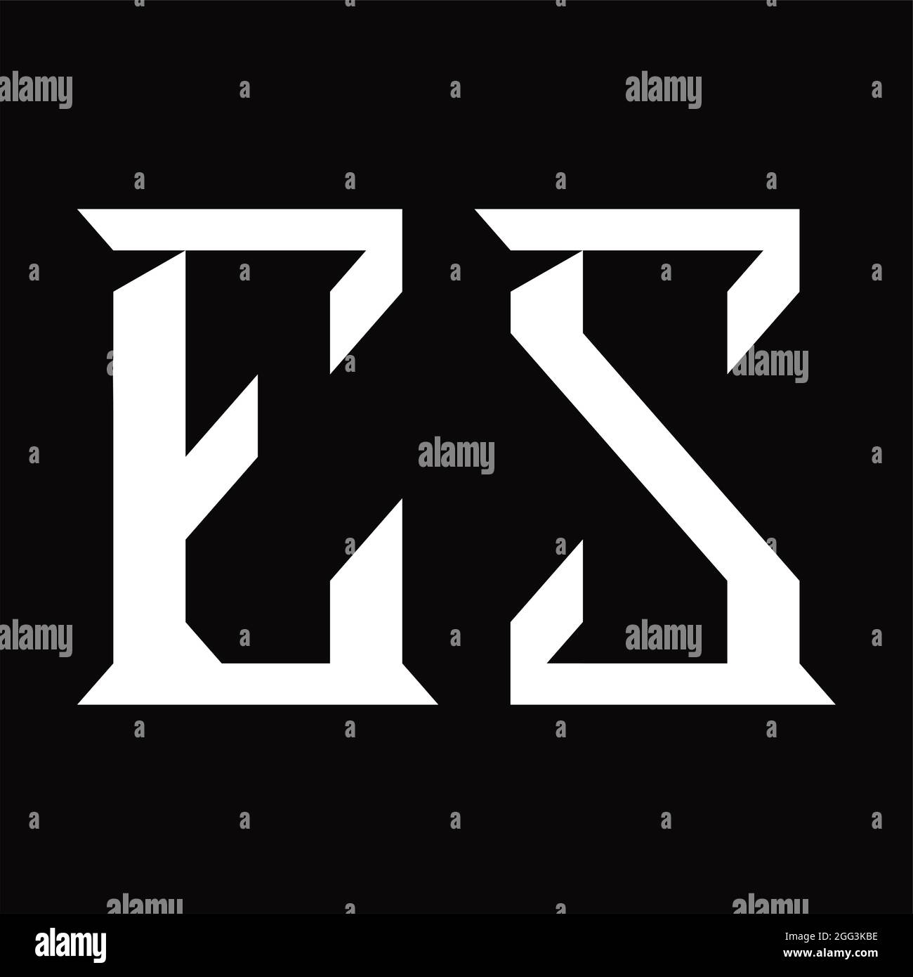 ES Logo monogram with slice shape blackground design template Stock ...