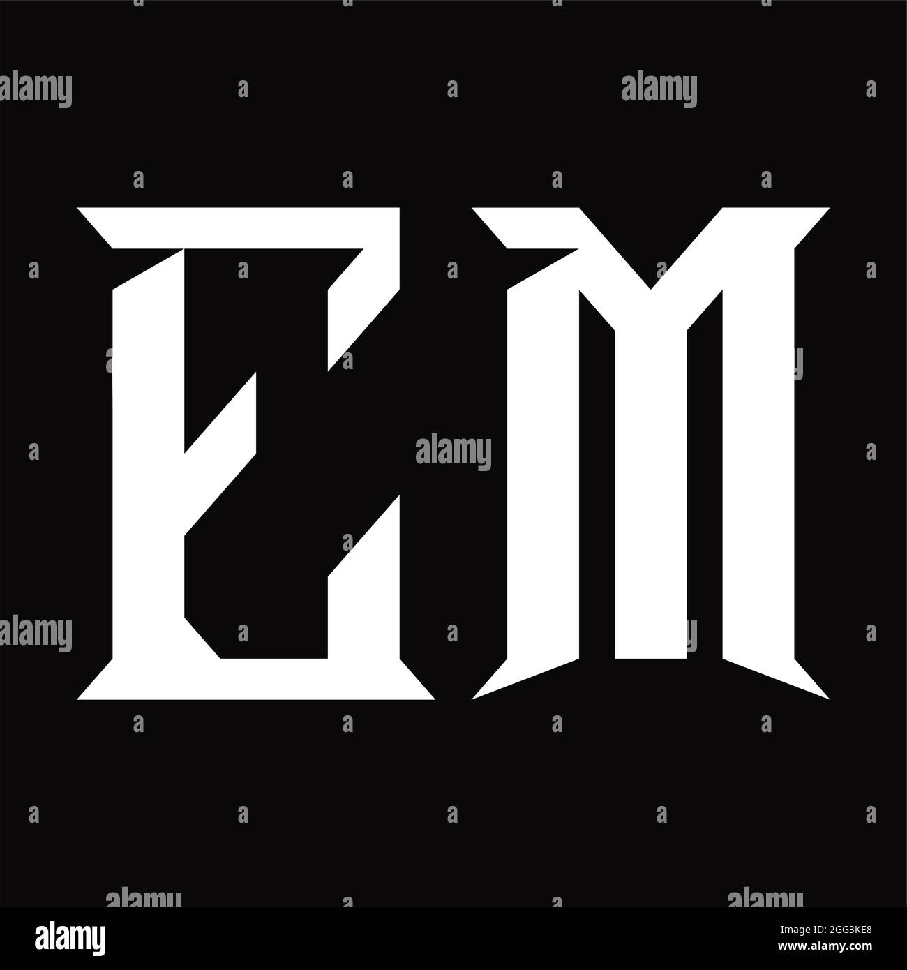Em minimal logo design hi-res stock photography and images - Alamy