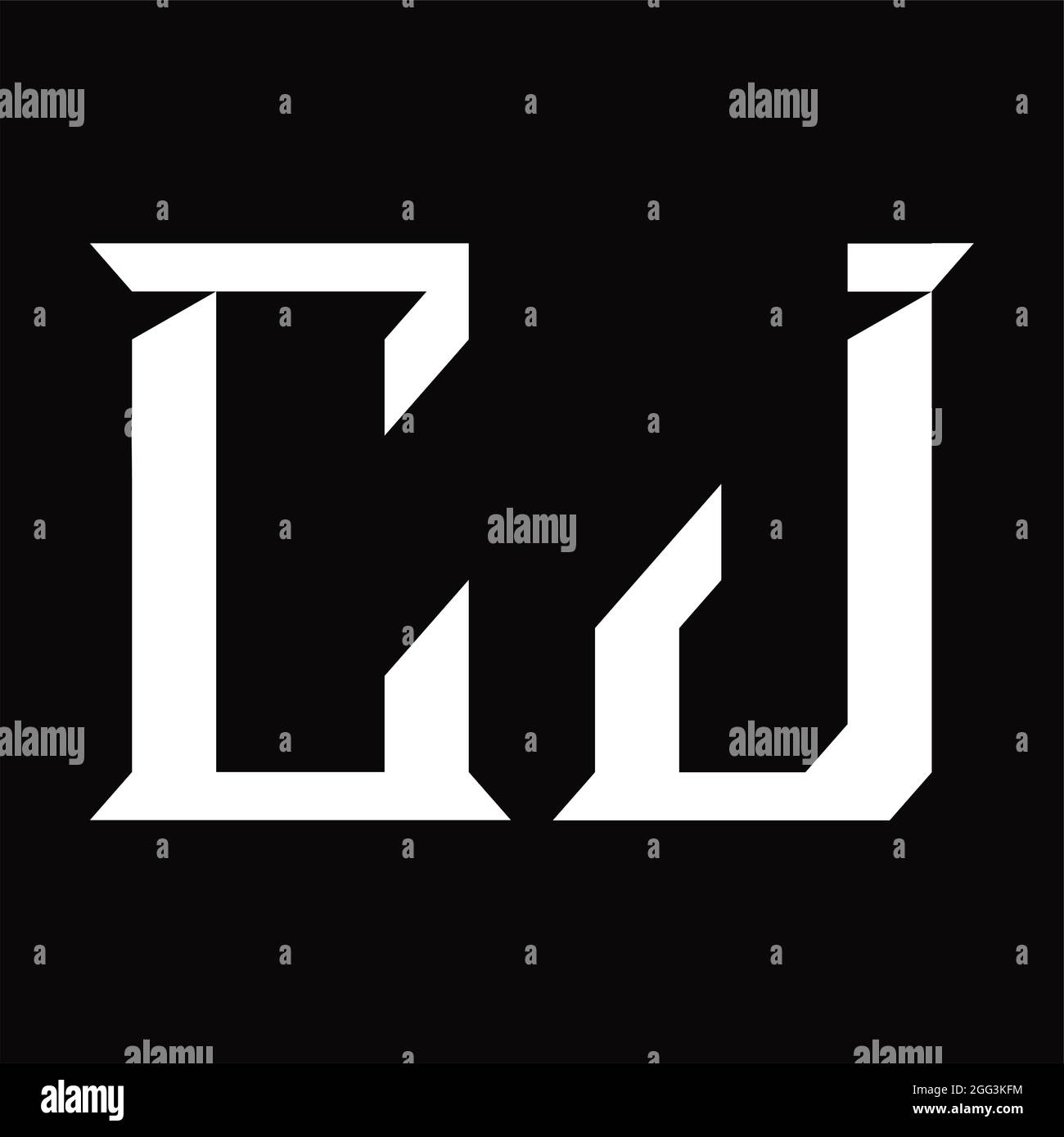 CJ Logo monogram with slice shape blackground design template Stock ...