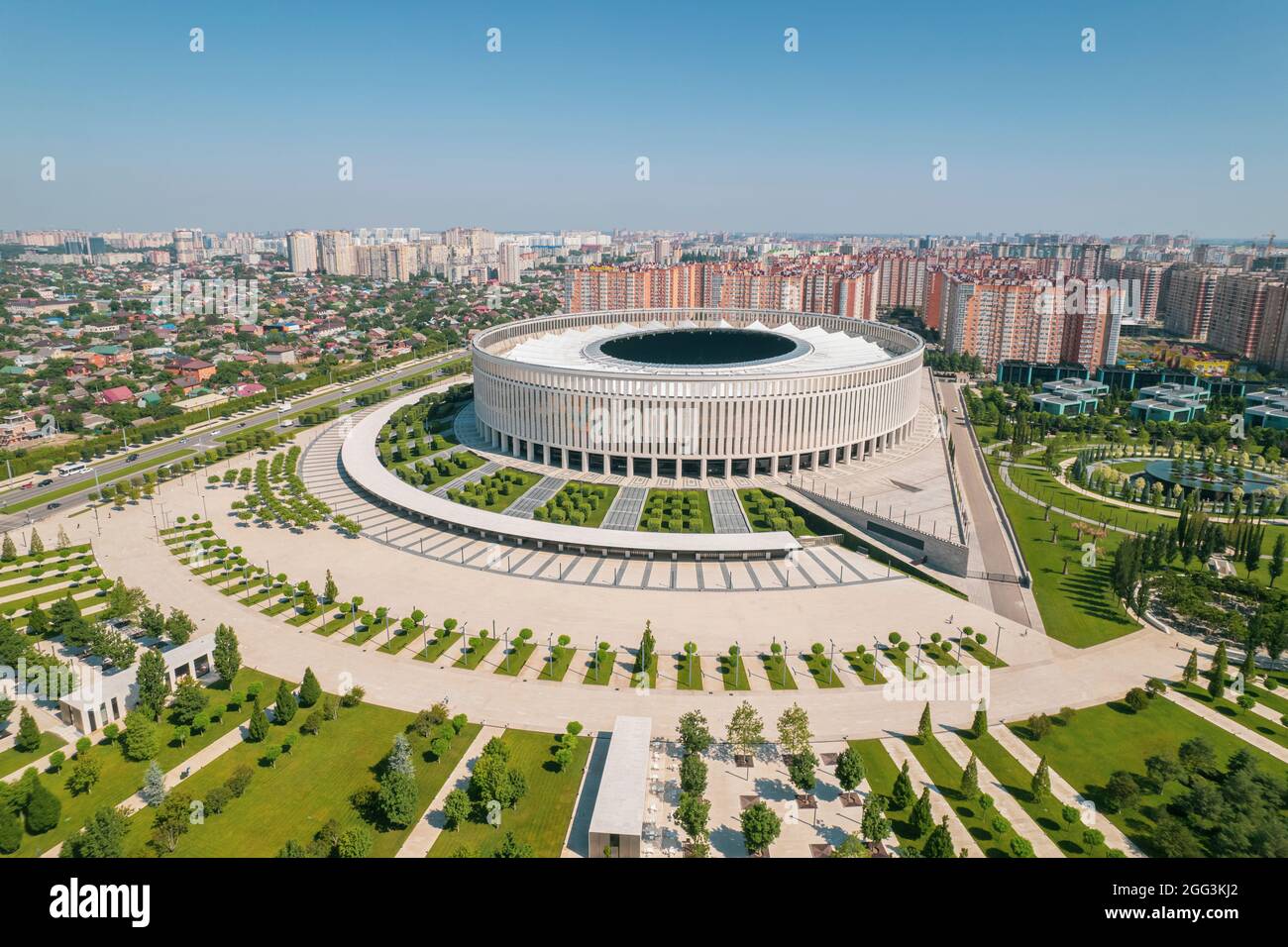 Krasnodar Stadium is a football stadium in Krasnodar, Russia Stock ...