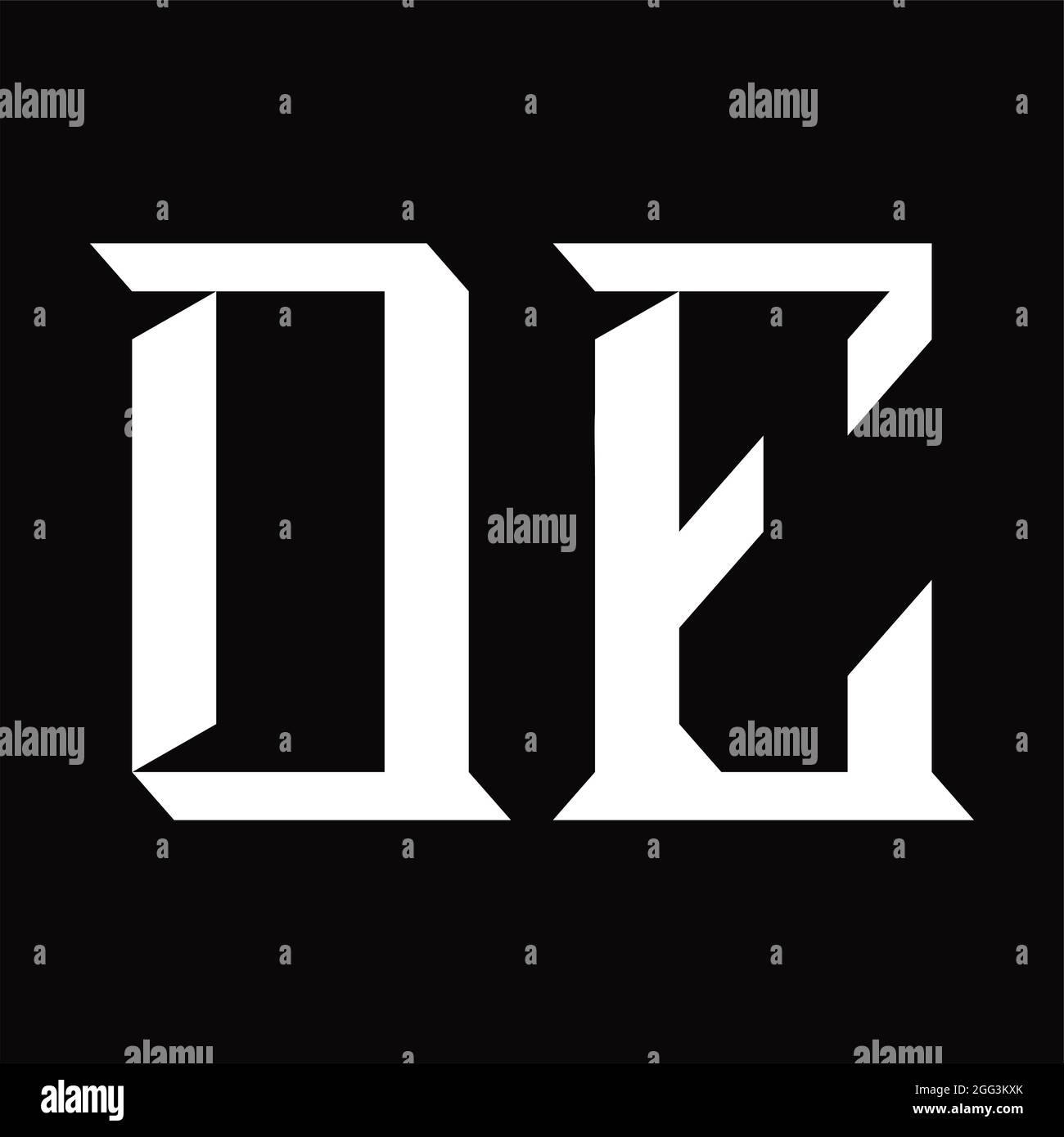 OE Logo monogram with slice shape blackground design template Stock ...