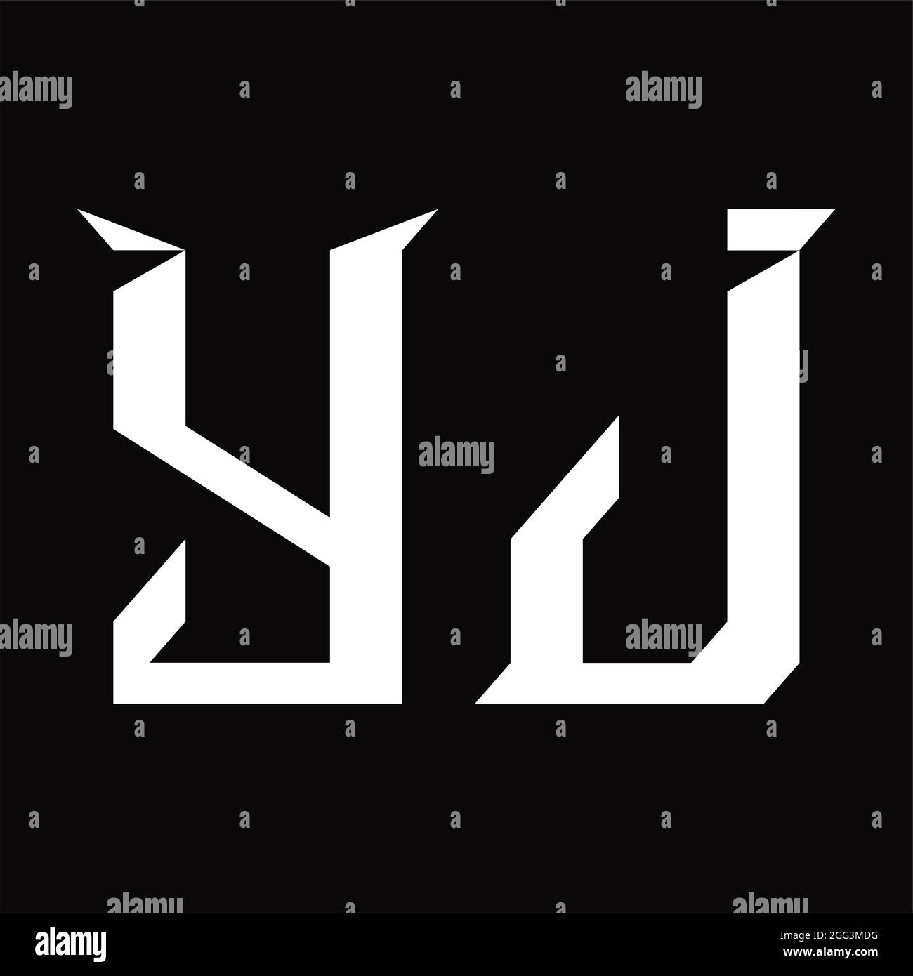 YJ Logo monogram with slice shape blackground design template Stock Vector Image & Art - Alamy