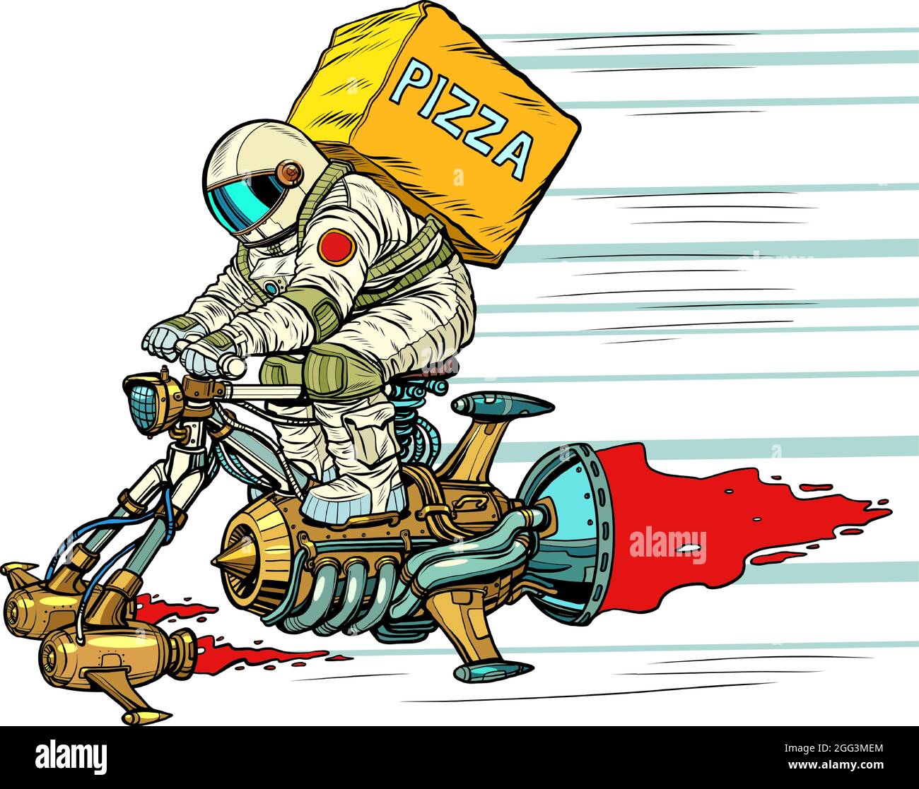 An astronaut courier delivers pizza to the spacecraft. Food Science ...