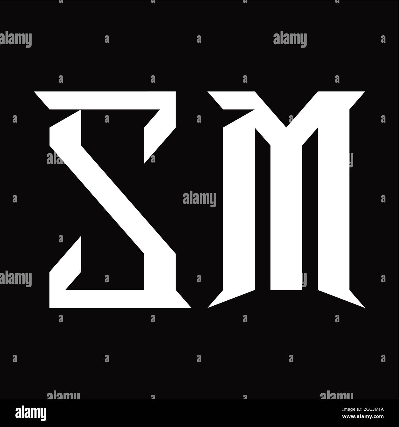 Initial sm logo vector vectors hi-res stock photography and images - Alamy