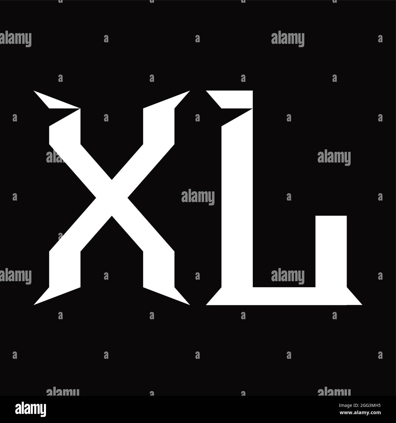 XL Logo monogram with slice shape blackground design template Stock Vector Image & Art - Alamy