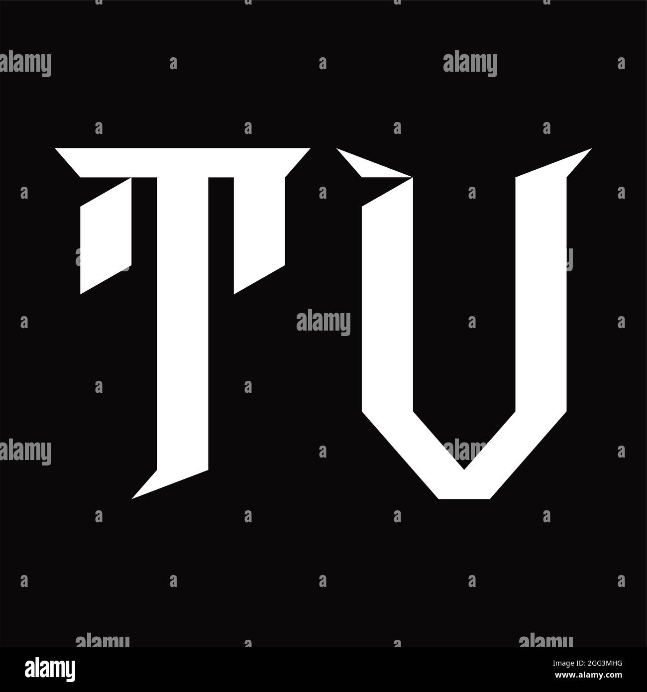 TV Logo monogram with slice shape blackground design template Stock ...