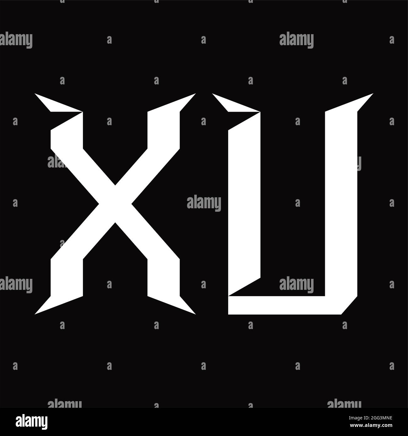 X u logo Stock Vector Images - Alamy