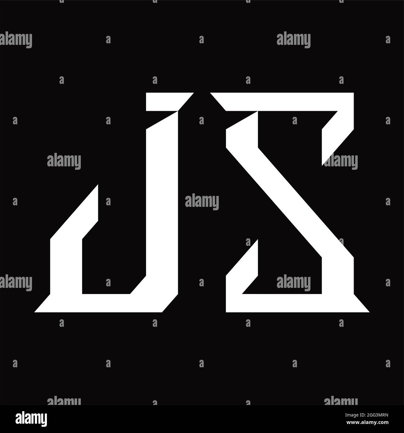 JS Logo monogram with slice shape blackground design template Stock ...