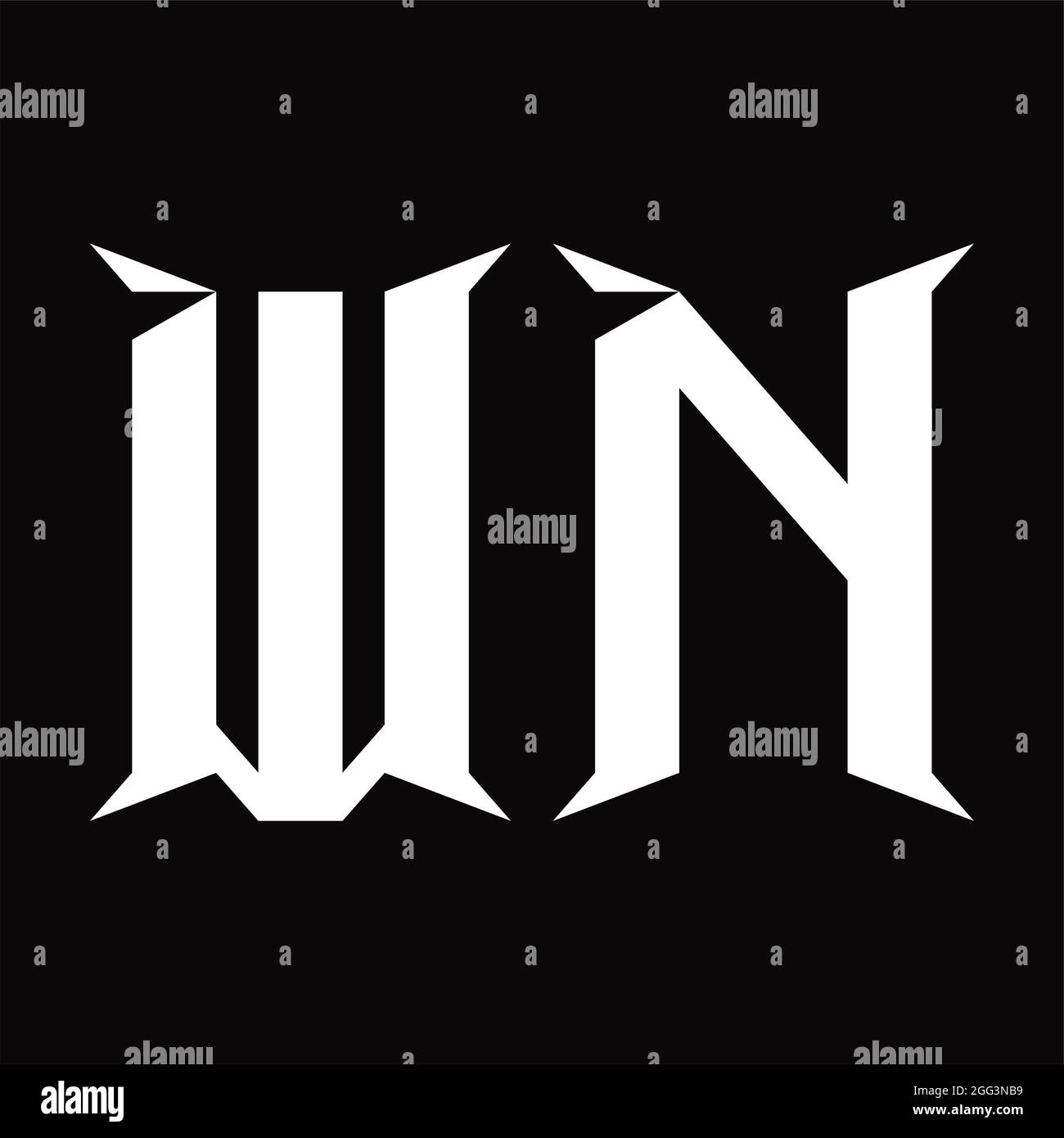 Minimal w n logo hi-res stock photography and images - Alamy