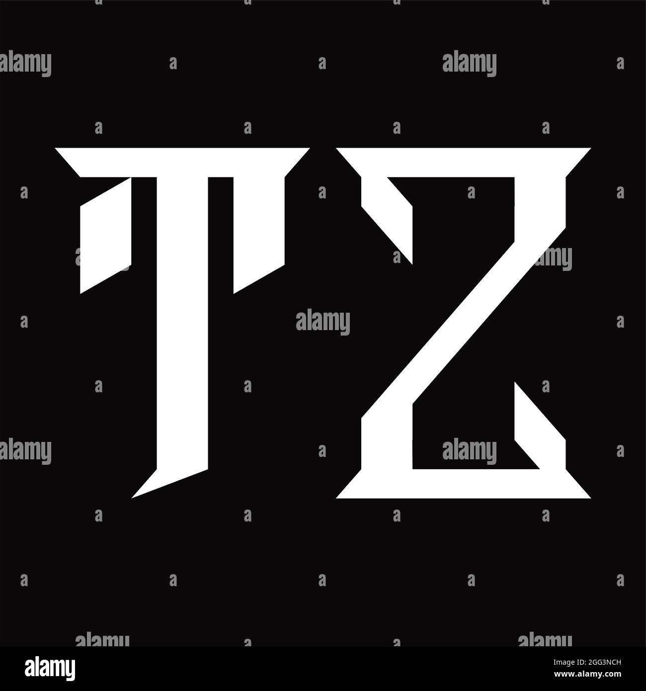 TZ Logo monogram with slice shape blackground design template Stock Vector Image & Art - Alamy