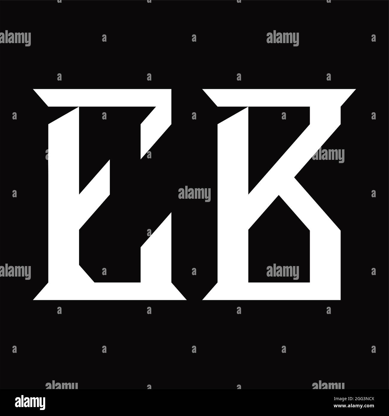 EB Logo monogram with slice shape blackground design template Stock ...