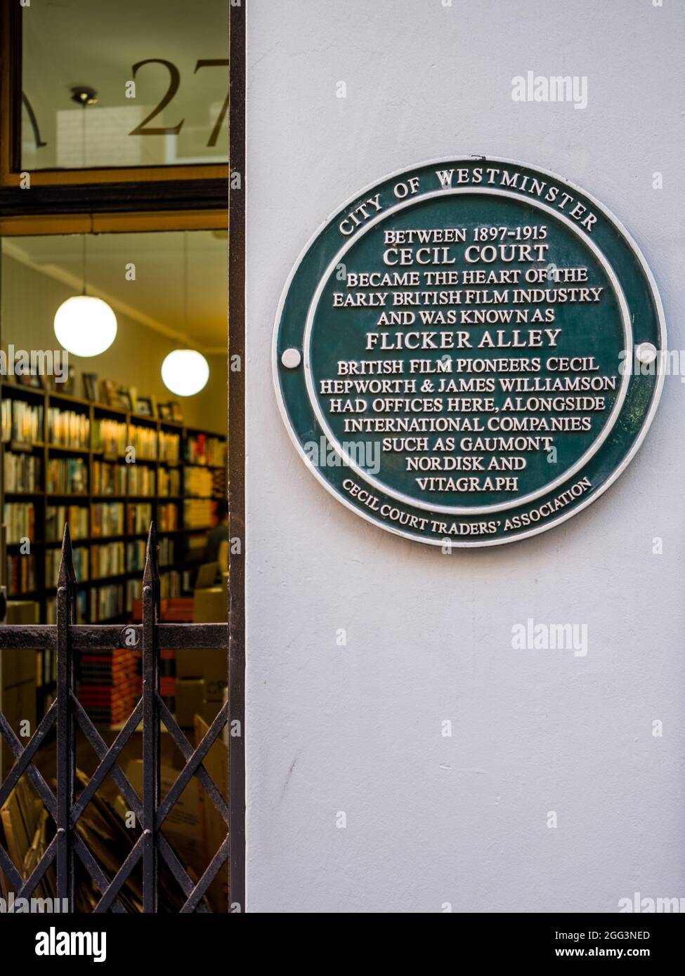 Flicker Alley Green Plaque in Cecil Court London - Cecil Court, former ...