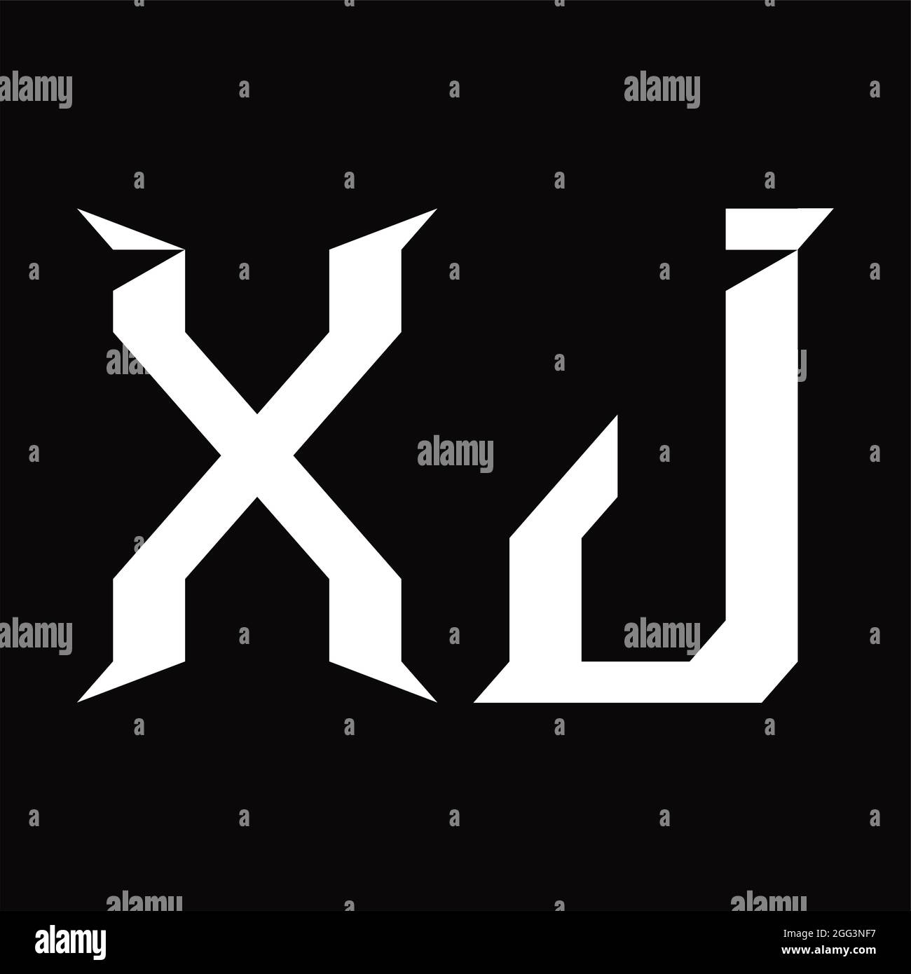 XJ Logo monogram with slice shape blackground design template Stock Vector Image & Art - Alamy