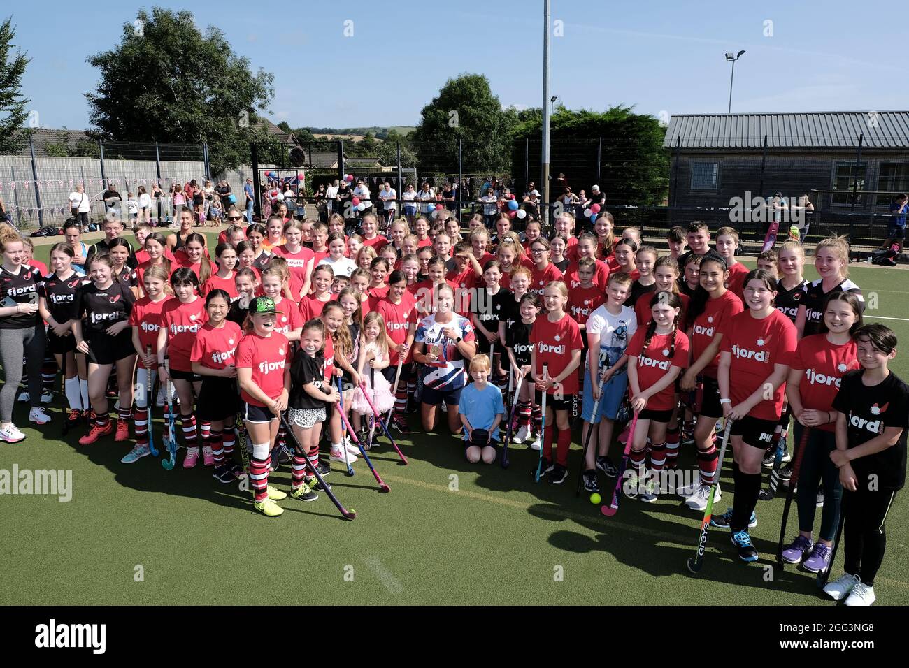 Galashiels, UK. 28th Aug, 2021. Sarah Robertson (27), returned to the ...