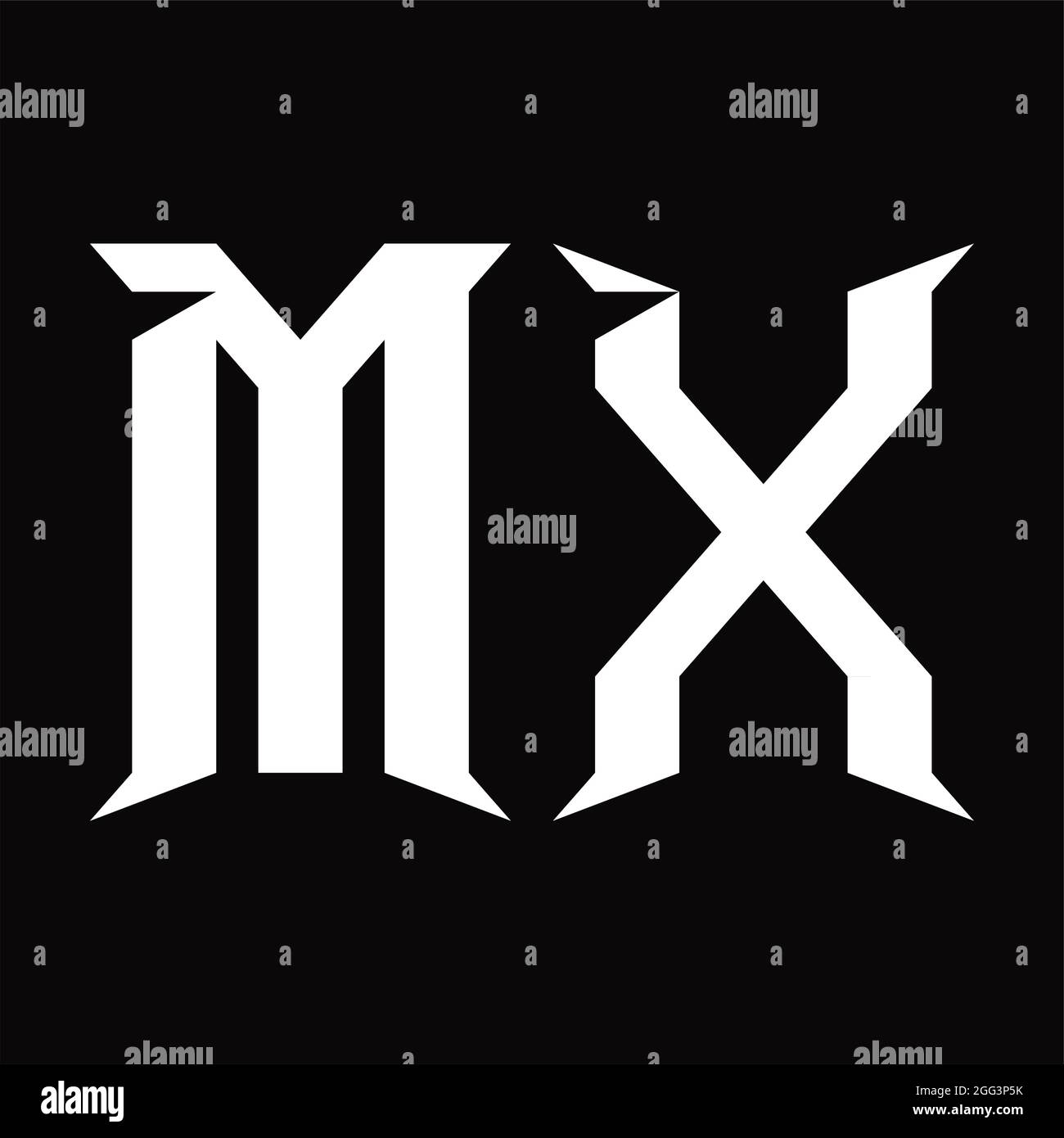 MX Logo monogram with slice shape blackground design template Stock Vector Image & Art - Alamy
