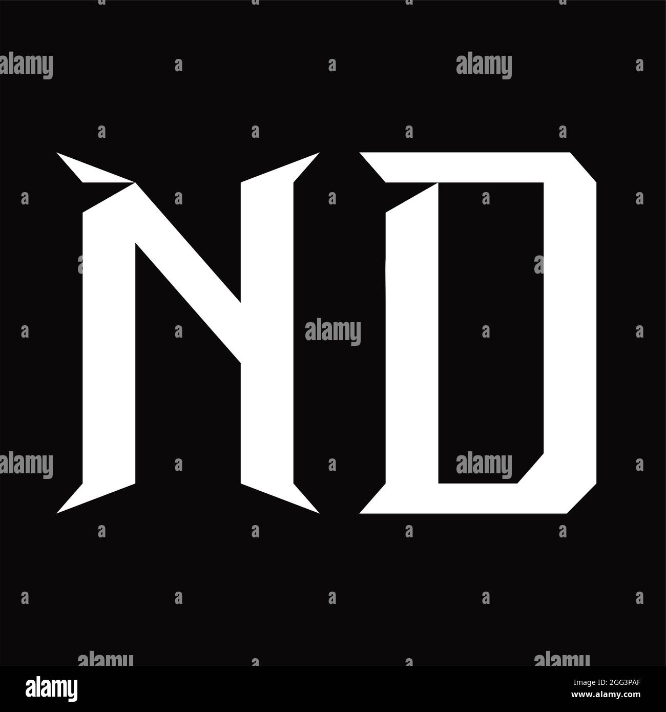 Nd minimal logo design hi-res stock photography and images - Alamy