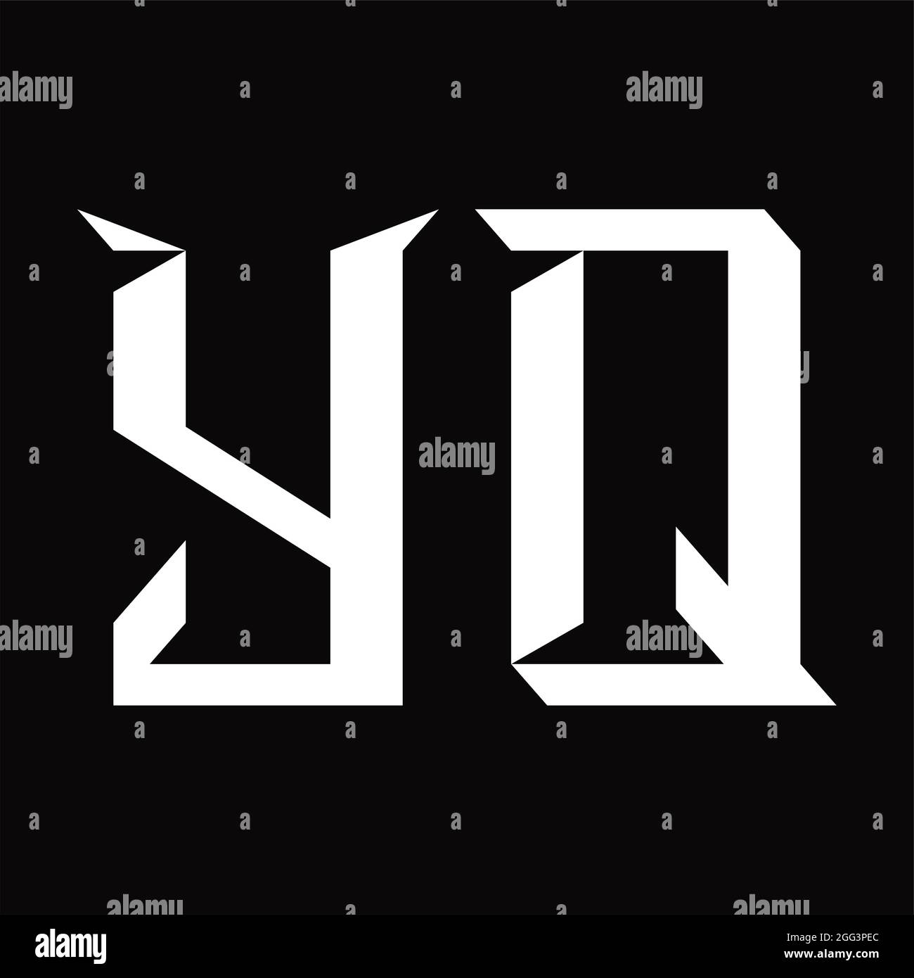 Yq logo design Stock Vector Images - Alamy