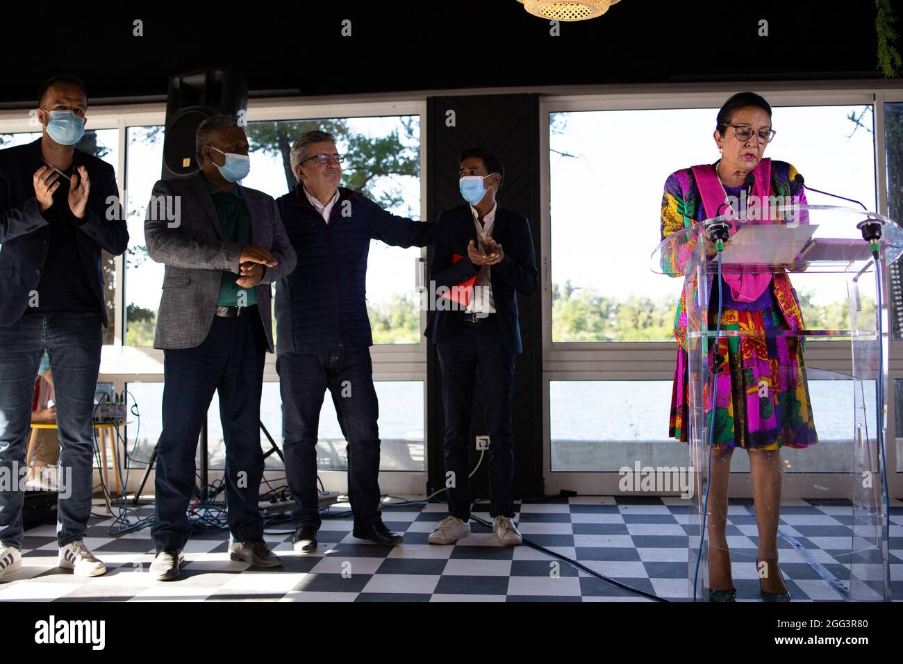 French deputy and president of La France Insoumise LFI parliamentary ...