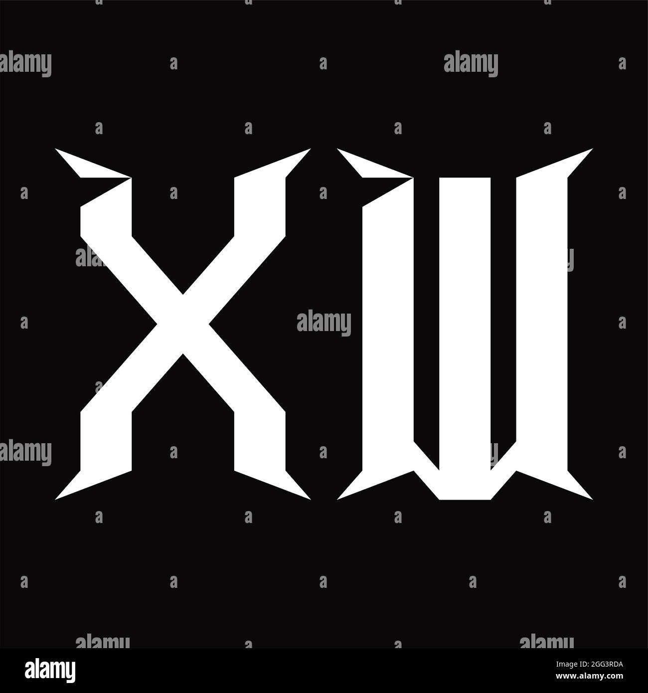 Letter xw vector vectors hi-res stock photography and images - Alamy