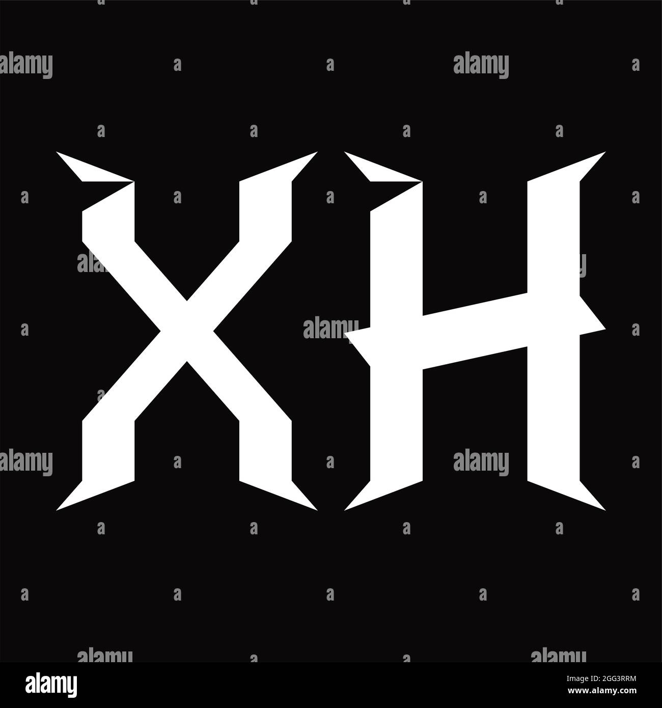 Letter xh logo hi-res stock photography and images - Alamy