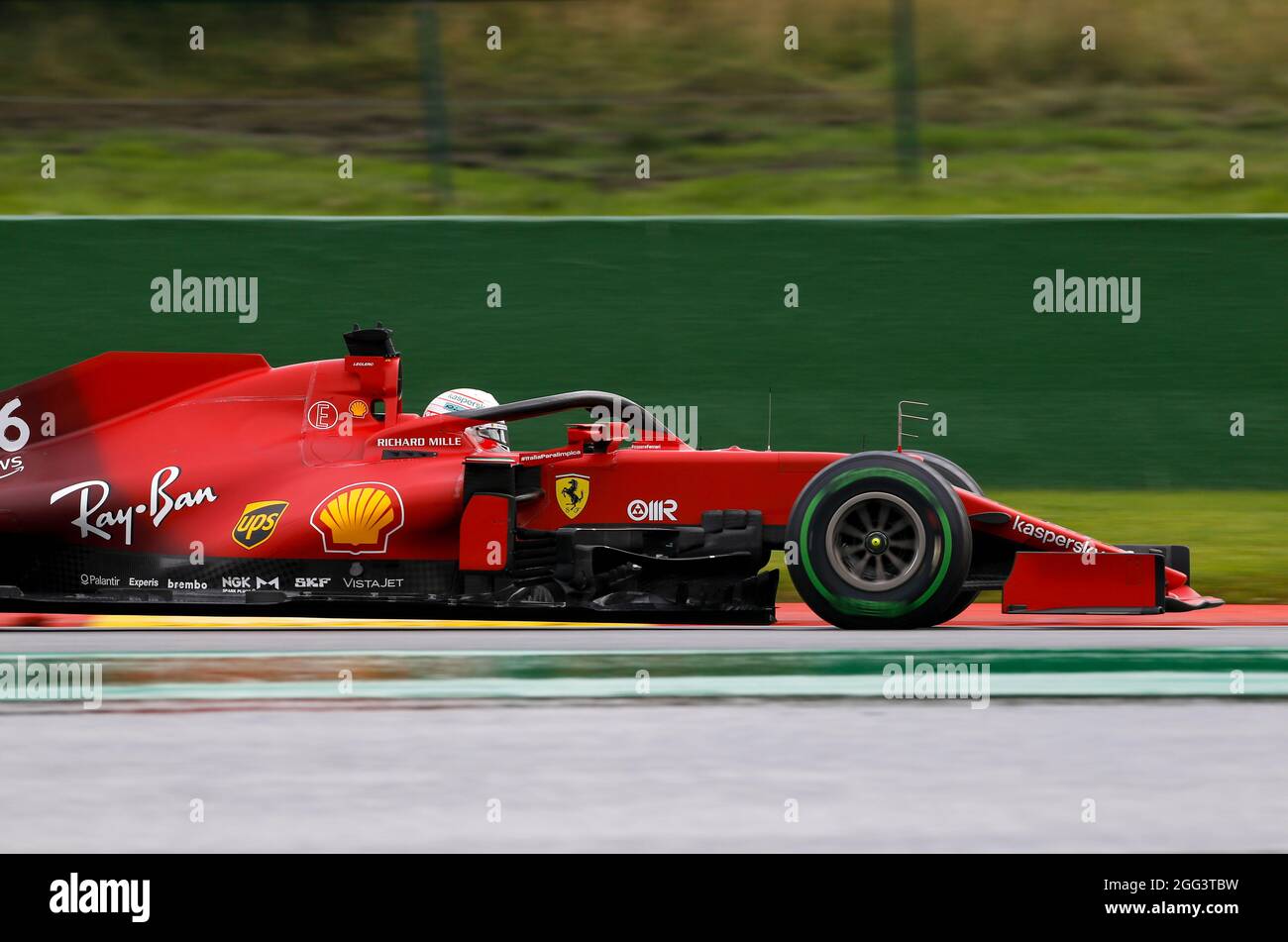 16 LECLERC Charles (mco), Scuderia Ferrari SF21, action during the Formula 1 Belgium Grand Prix ...