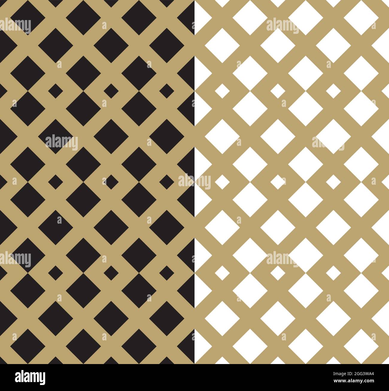 Gold geometrical decorative ornamental grid seamless pattern. White or ...