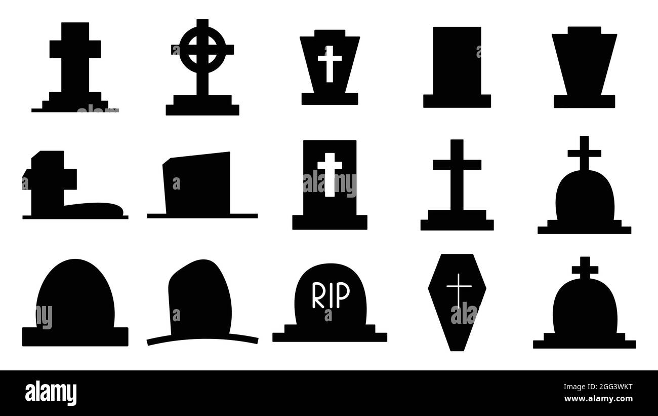 Cross Tombstone Silhouette