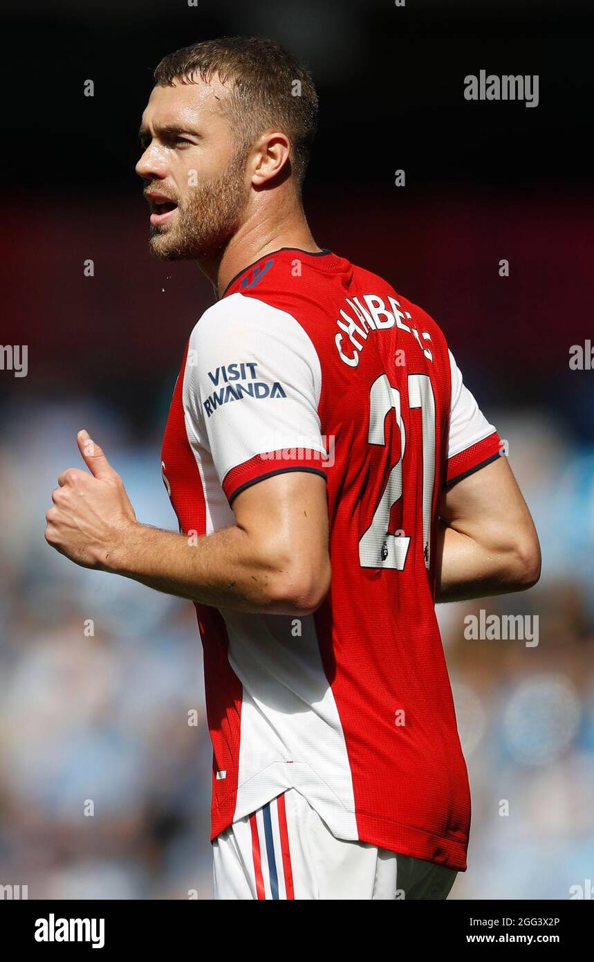 Manchester, England, 28th August 2021. Calum Chambers of Arsenal during ...