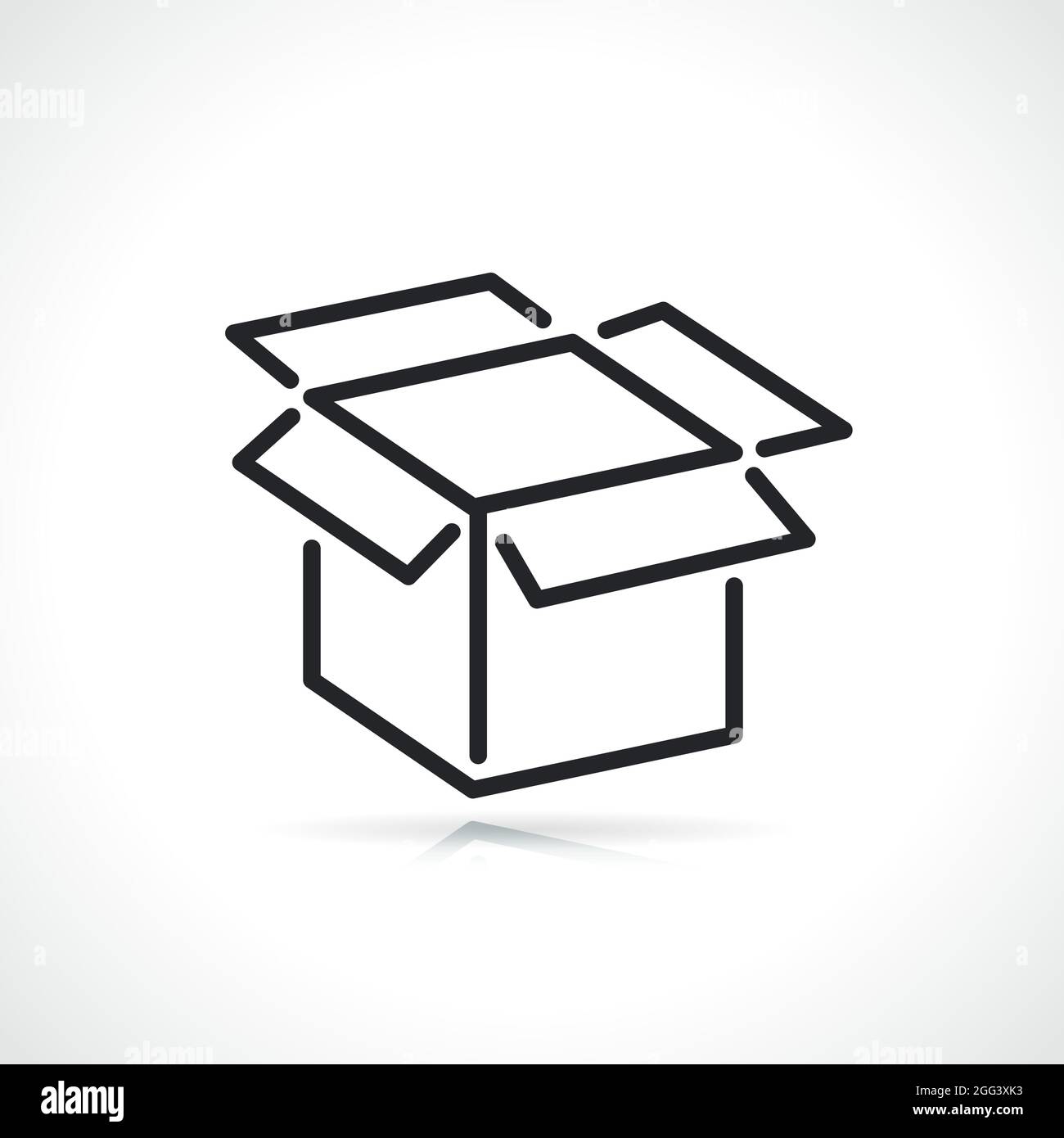 Flat design open cardboard Stock Vector Images - Alamy