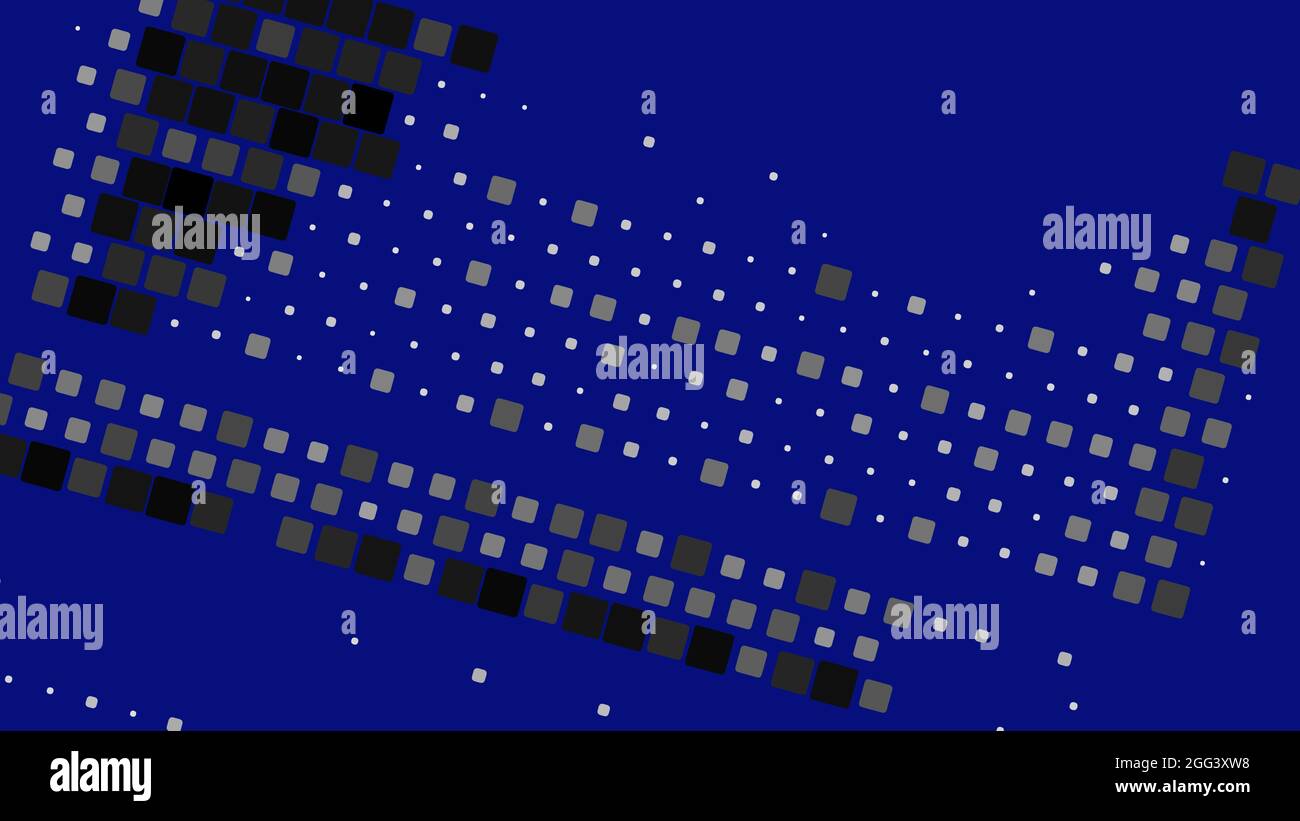 Square geometric shapes on blue background. Digital technological ...