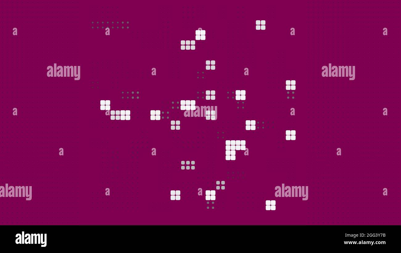 Texture of square geometry, dots style. 2D rendering digital ...